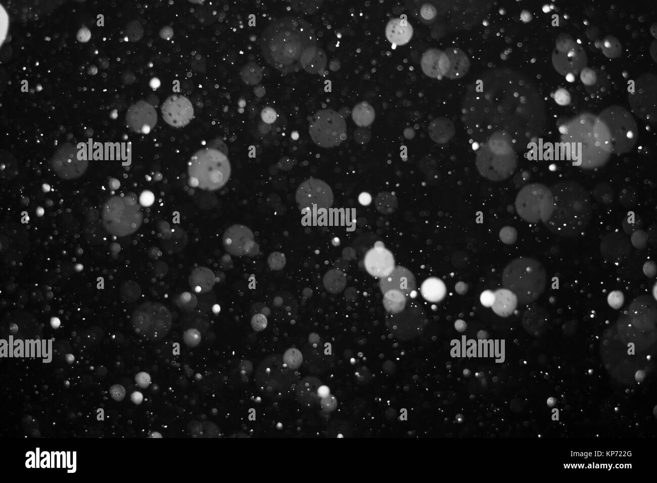 Falling snow christmas decoration Black and White Stock Photos & Images ...