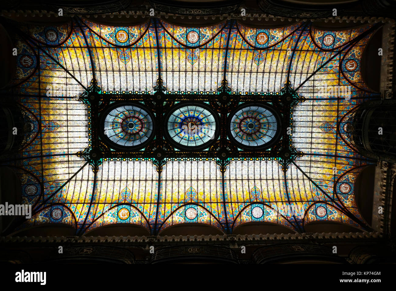 Stained glass ceiling in hotel hi-res stock photography and images - Alamy