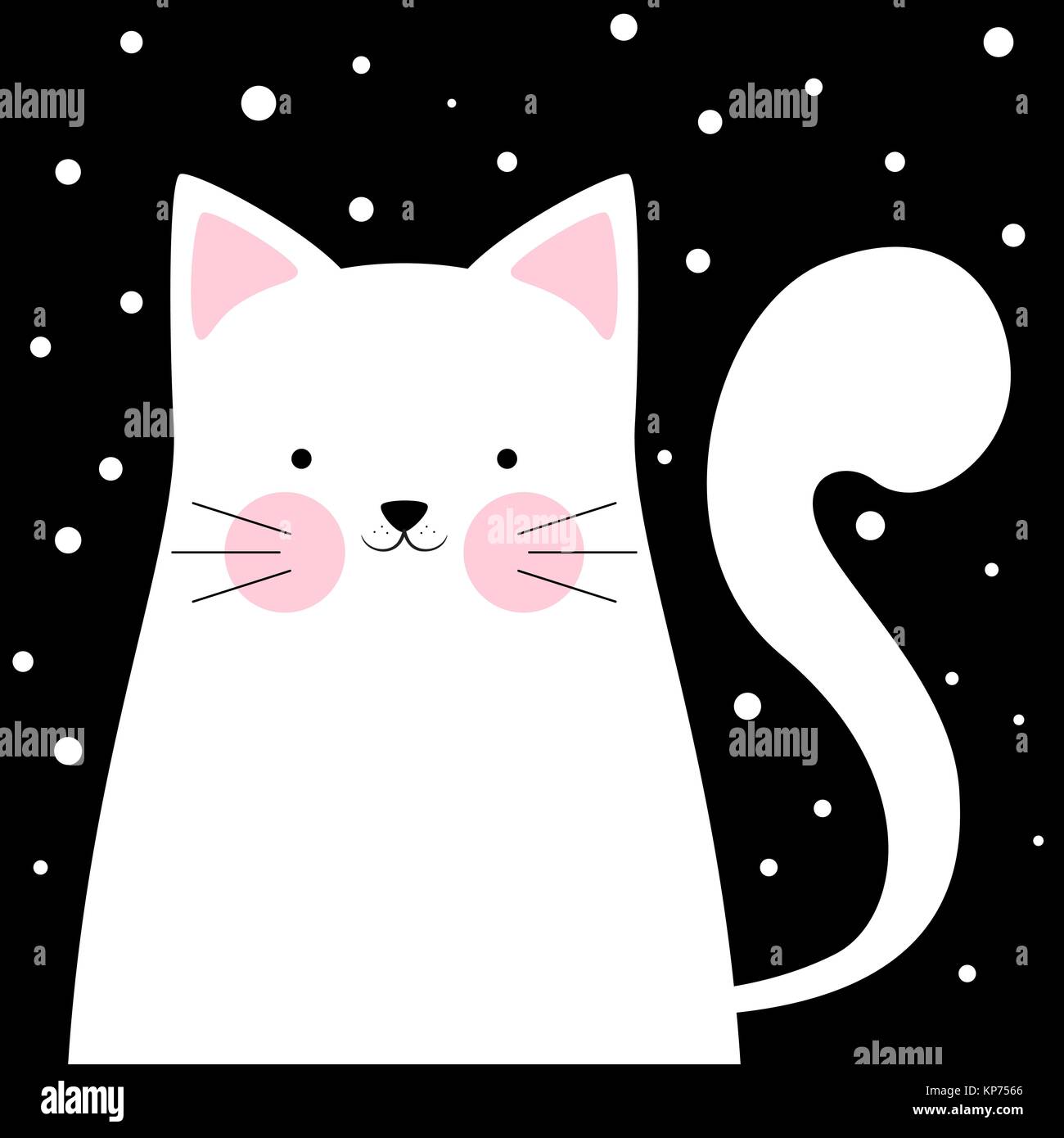 New year cat little Stock Vector Images - Alamy