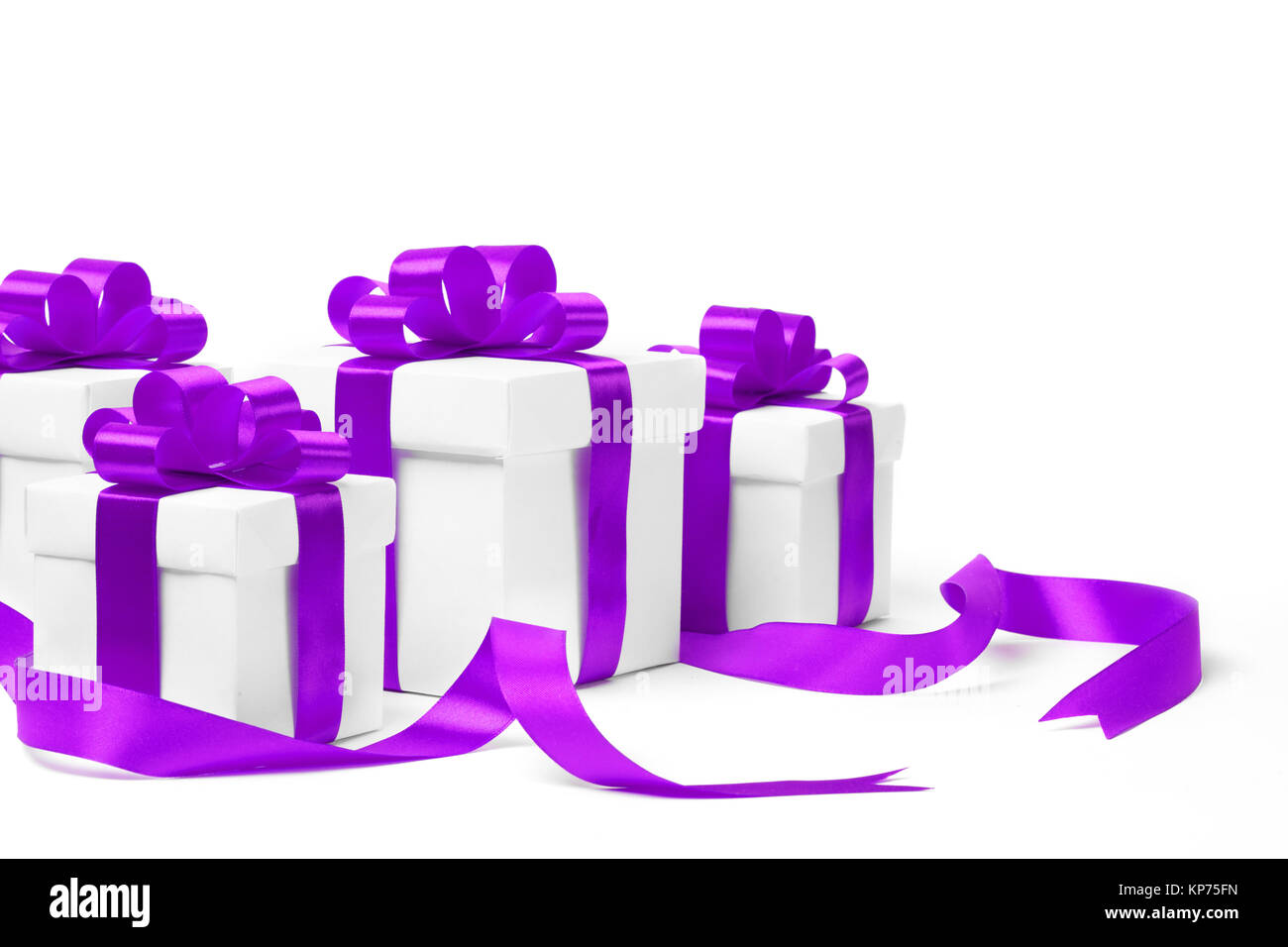 set of gift boxes with a tape. isolated on white background Stock Photo ...