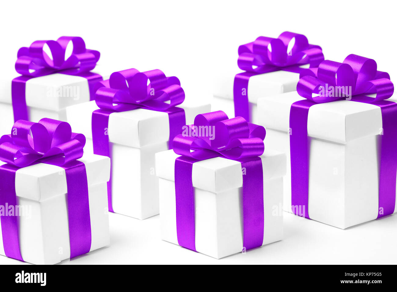 set of gift boxes with a tape. isolated on white background Stock Photo ...
