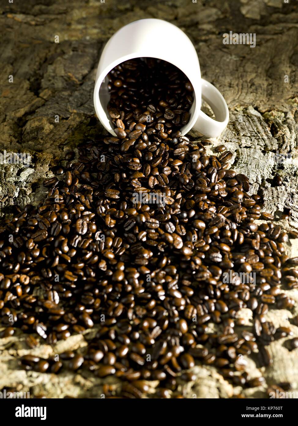 coffee beans spill Stock Photo - Alamy