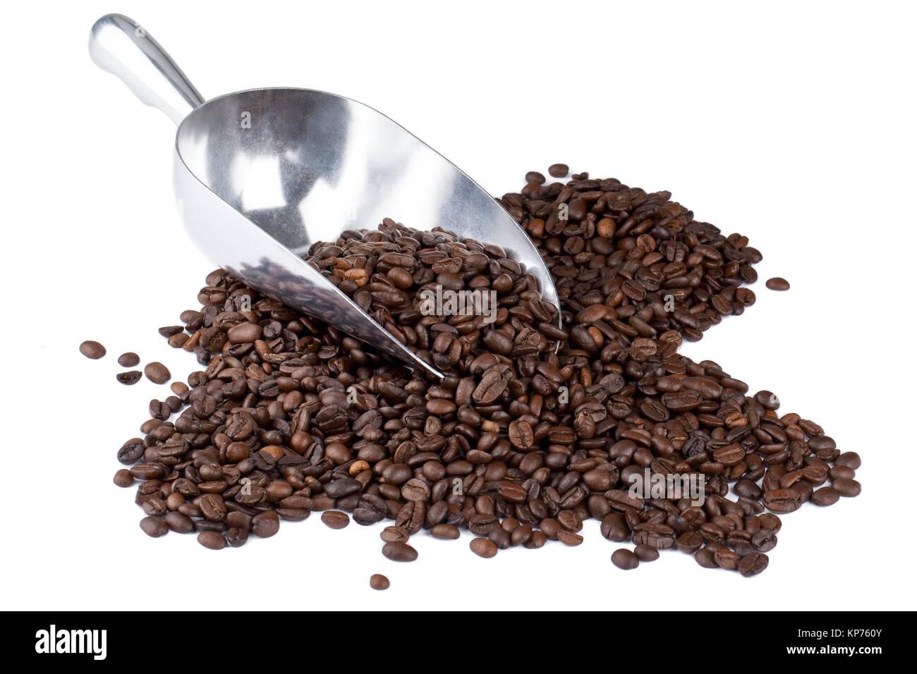coffee beans with silver spatula Stock Photo - Alamy