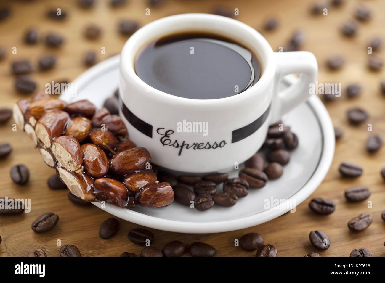 coffee cup and coffee beans Stock Photo - Alamy
