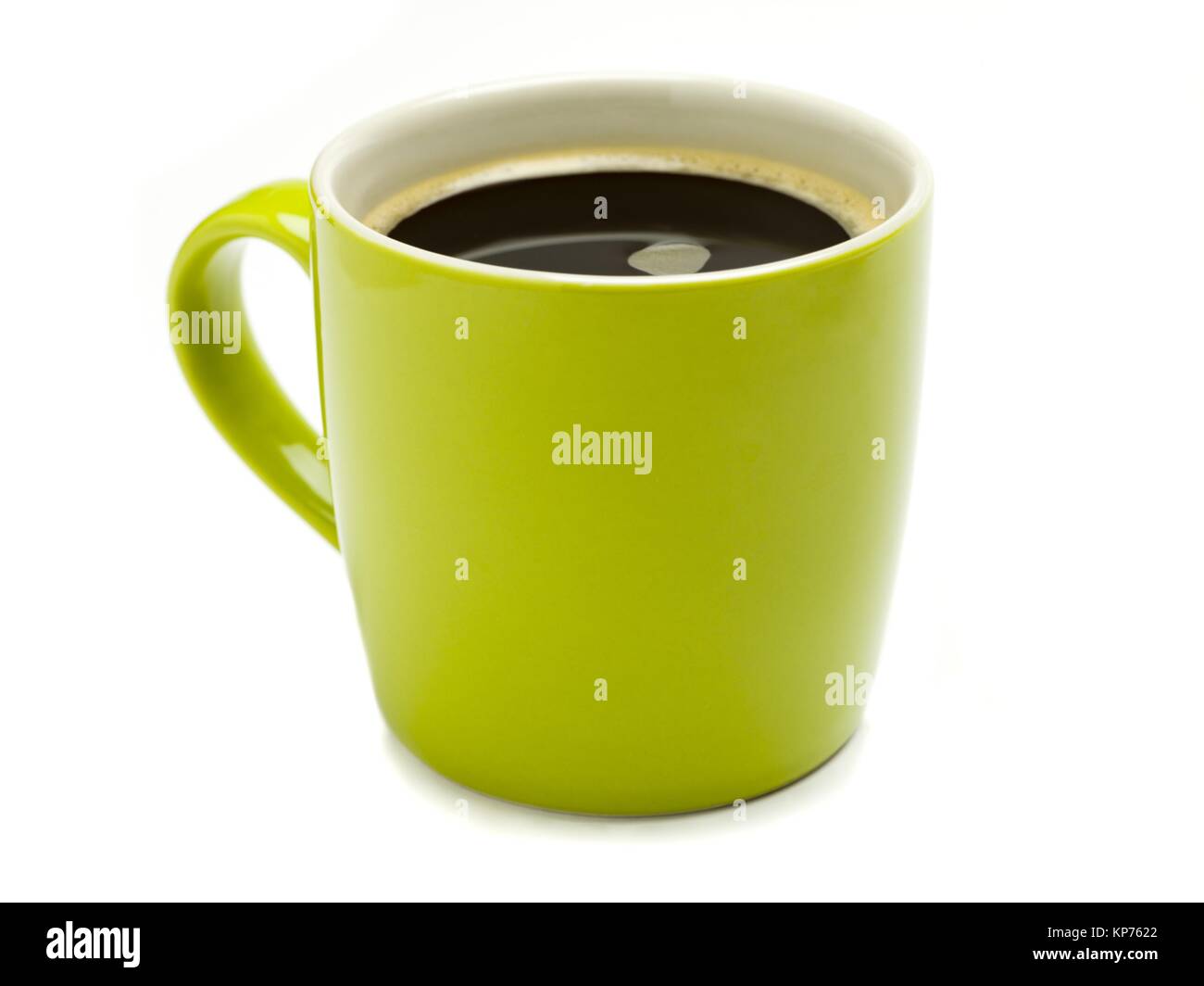 coffee in green mug Stock Photo - Alamy