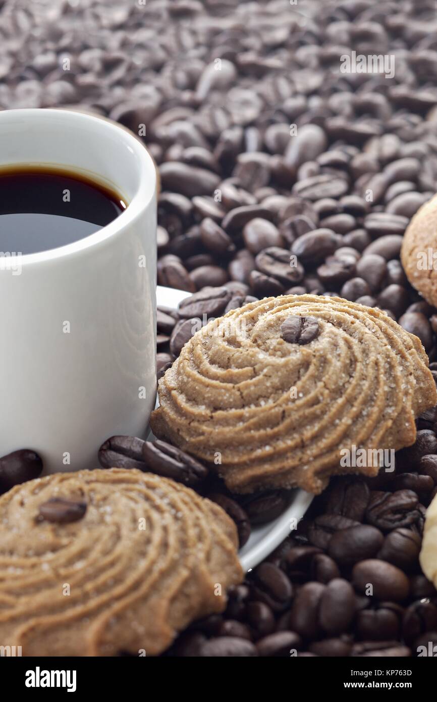 coffee with cookies Stock Photo - Alamy