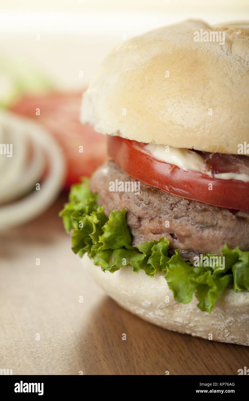 cropped image of chicken burger sandwich Stock Photo - Alamy