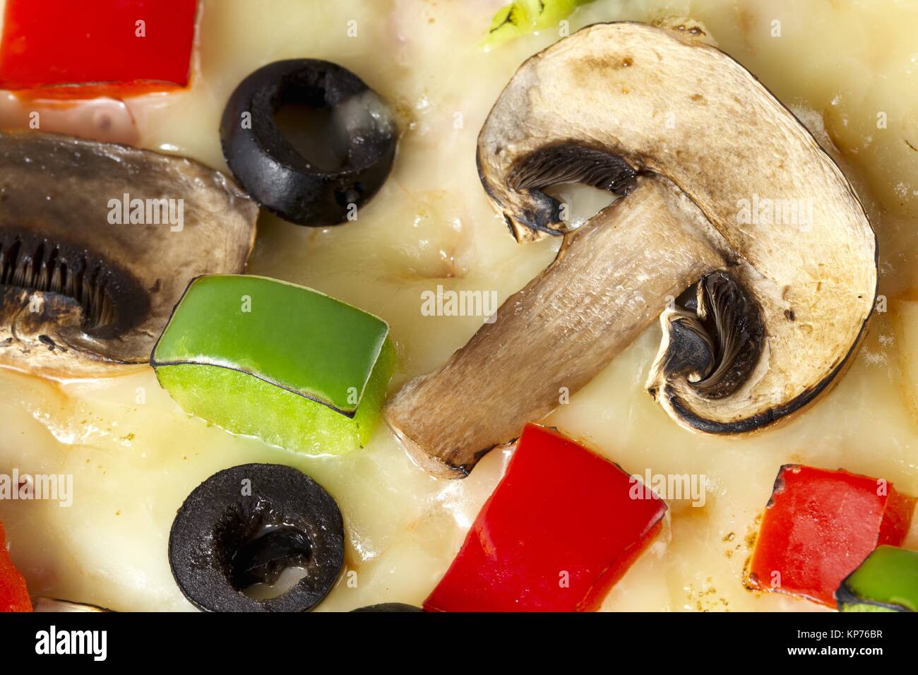 cropped image of supreme pizza Stock Photo - Alamy
