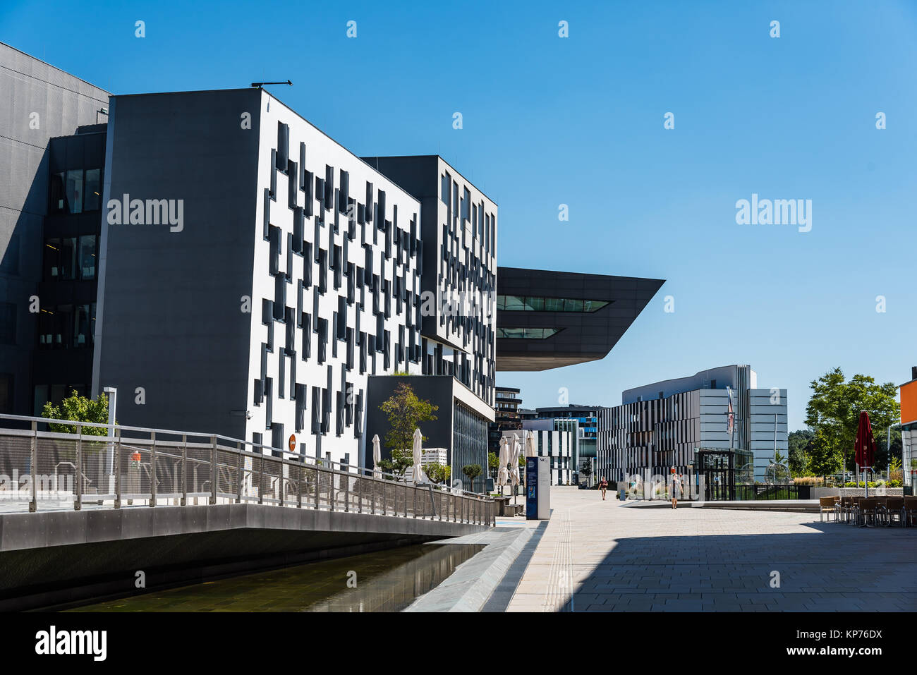 Modern architecture building in the University of Vienna Stock Photo ...