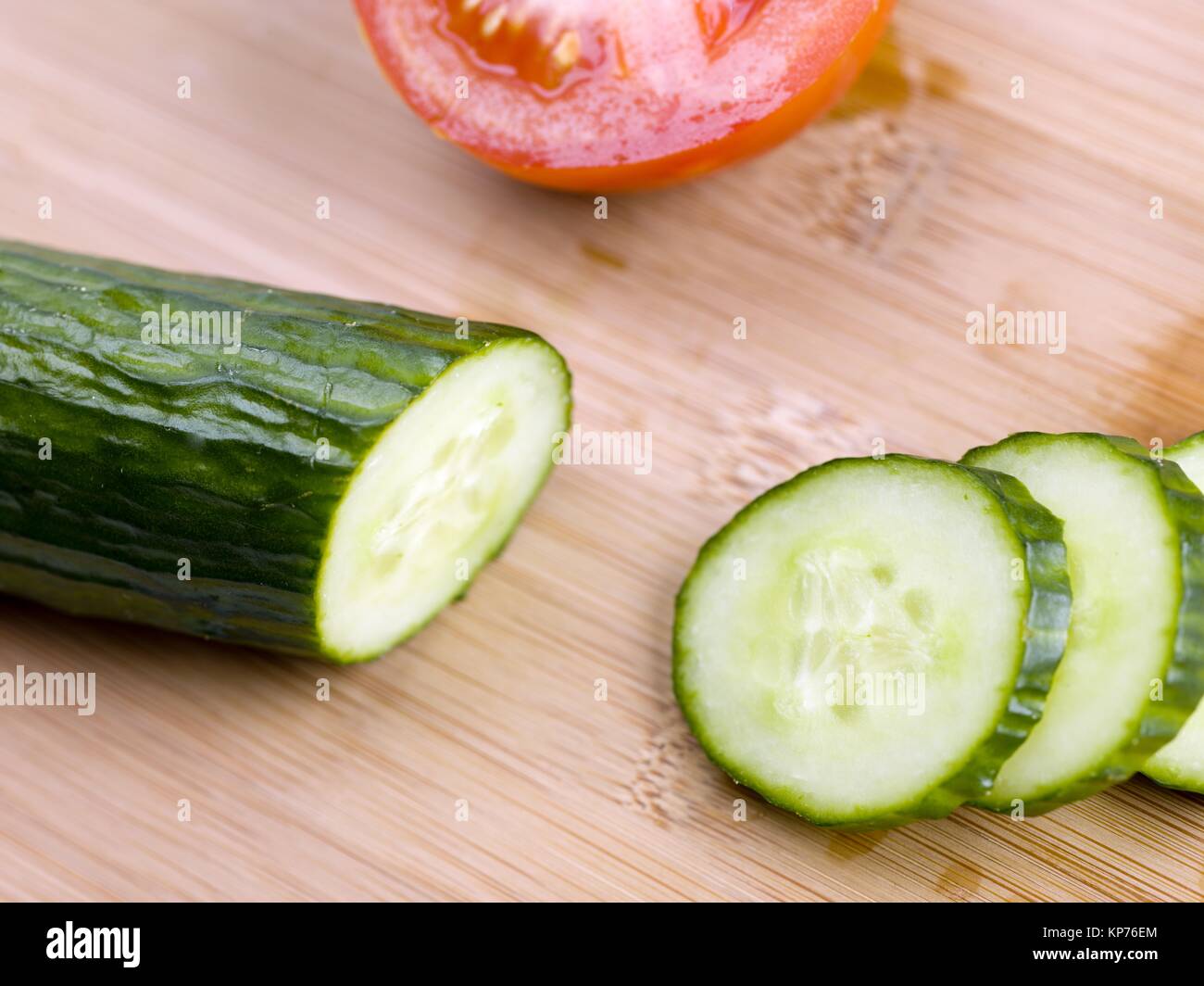 cut cucumber with tomato Stock Photo - Alamy