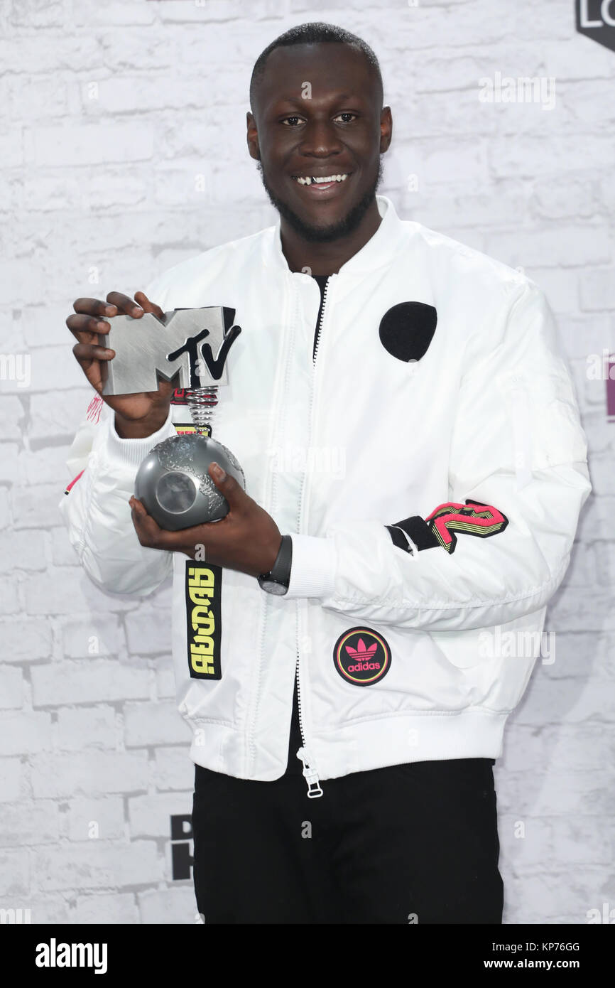 The MTV EMAs Winners Room - Arrivals Featuring: Stormzy Where: London ...