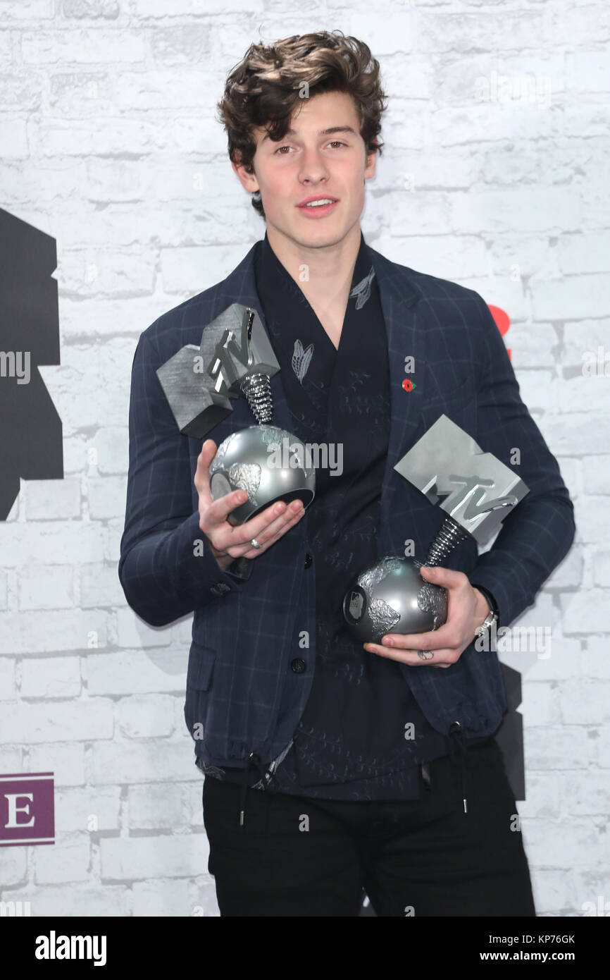 The MTV EMAs Winners Room - Arrivals Featuring: Shawn Mendes Where ...