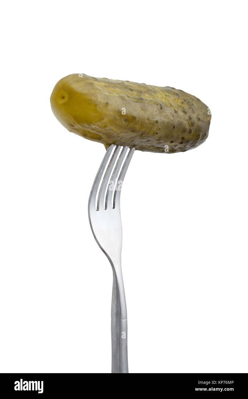 dill pickle on fork Stock Photo - Alamy