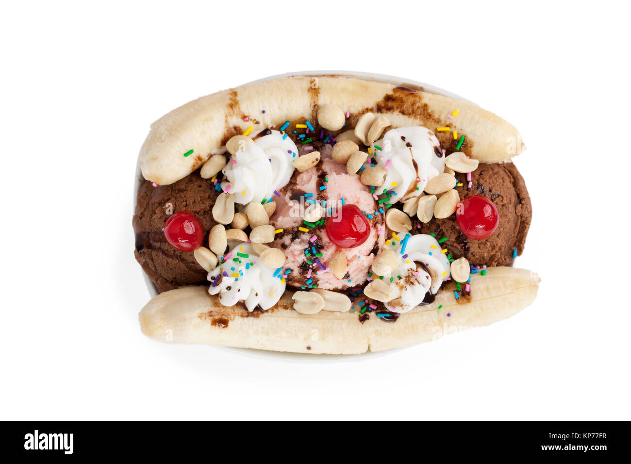 Banana split chocolate Cut Out Stock Images & Pictures - Alamy