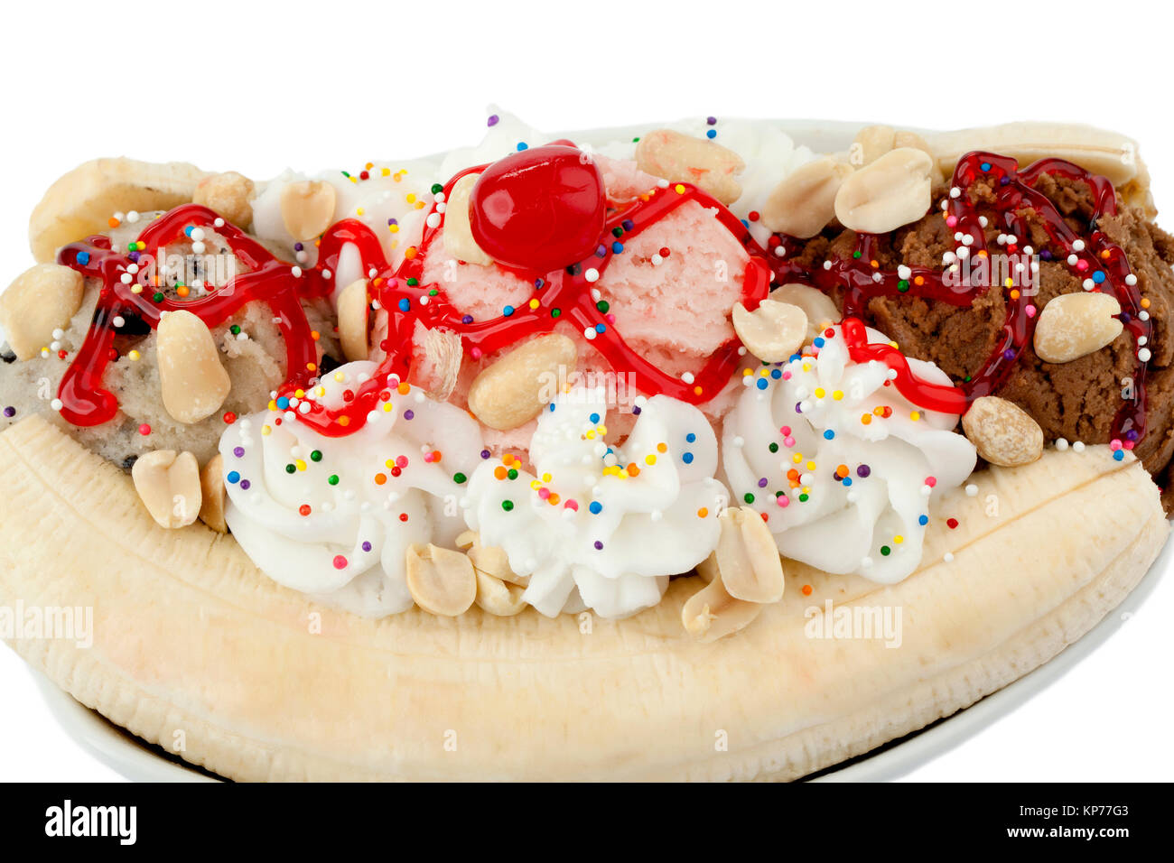 banana split sundae Stock Photo - Alamy