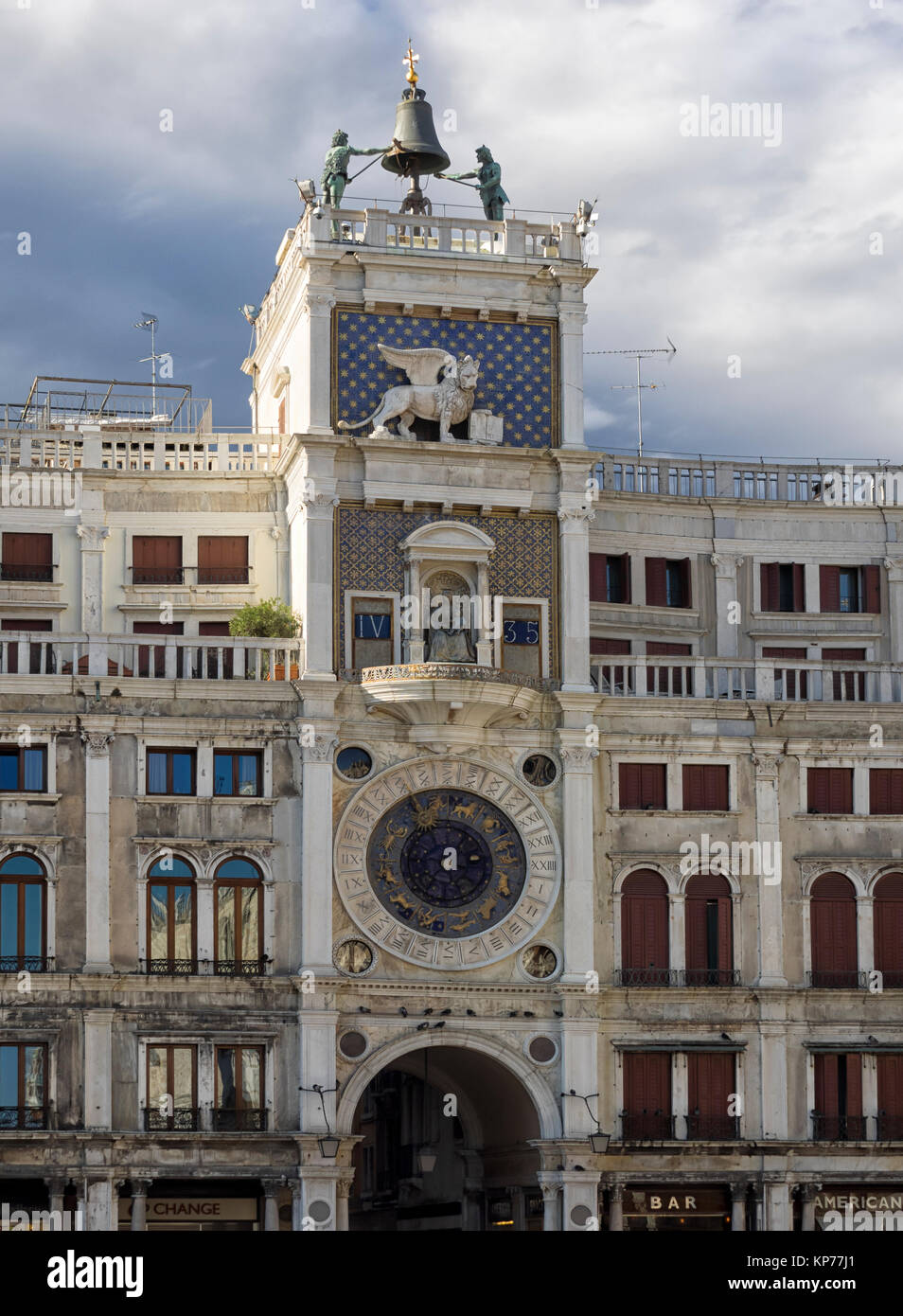 VENICE, ITALY - SEPTEMBER 12, 2017: Torre dell'Orologio (Clock Tower ...