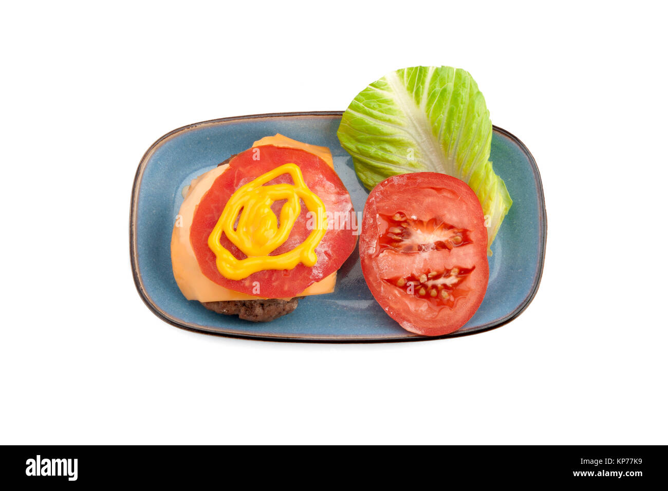 Burger ingredients hamburger patty Cut Out Stock Images & Pictures - Alamy