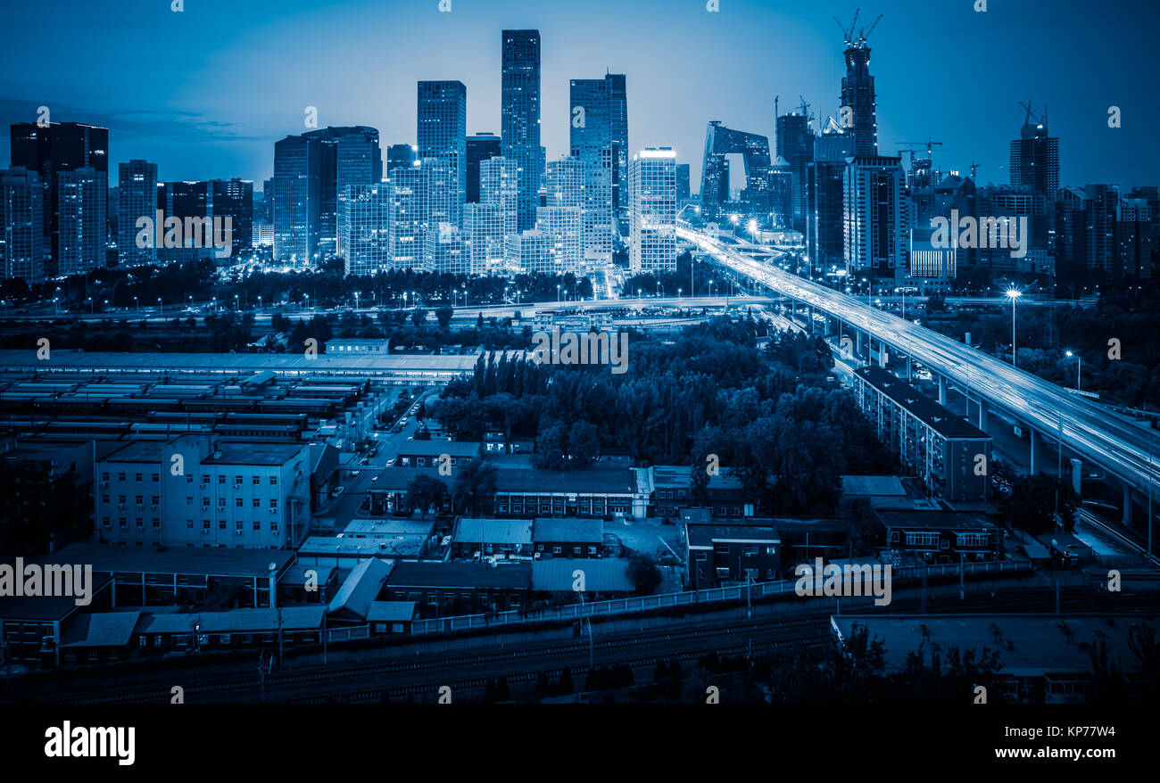 Beijing sunset city aerial hi-res stock photography and images - Alamy