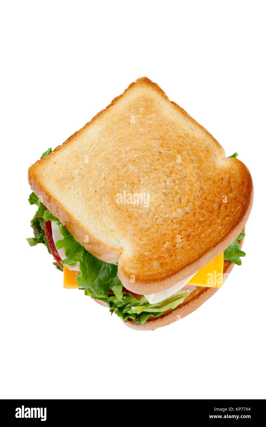 delicious ham sandwich isolated on a white background Stock Photo - Alamy