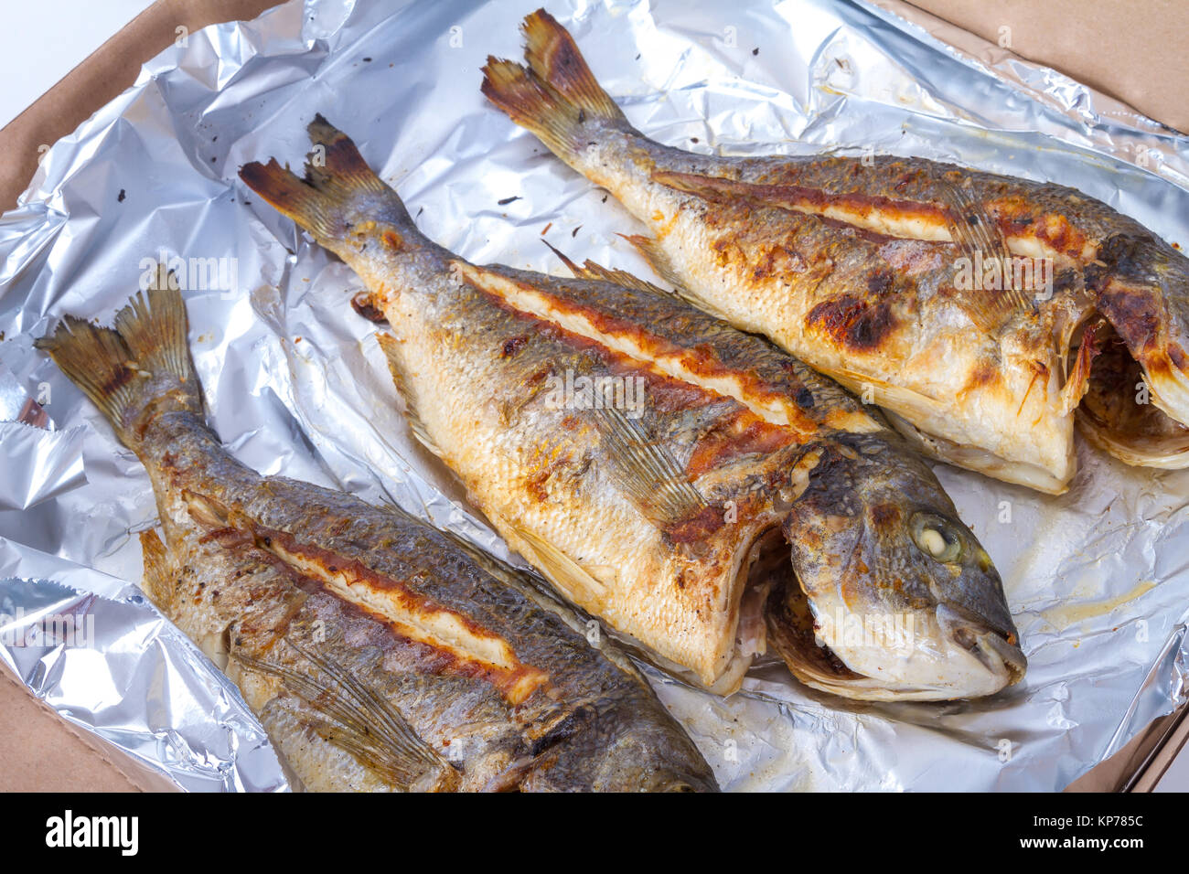 Raw fish food which is ready for grilled dinner Stock Photo - Alamy