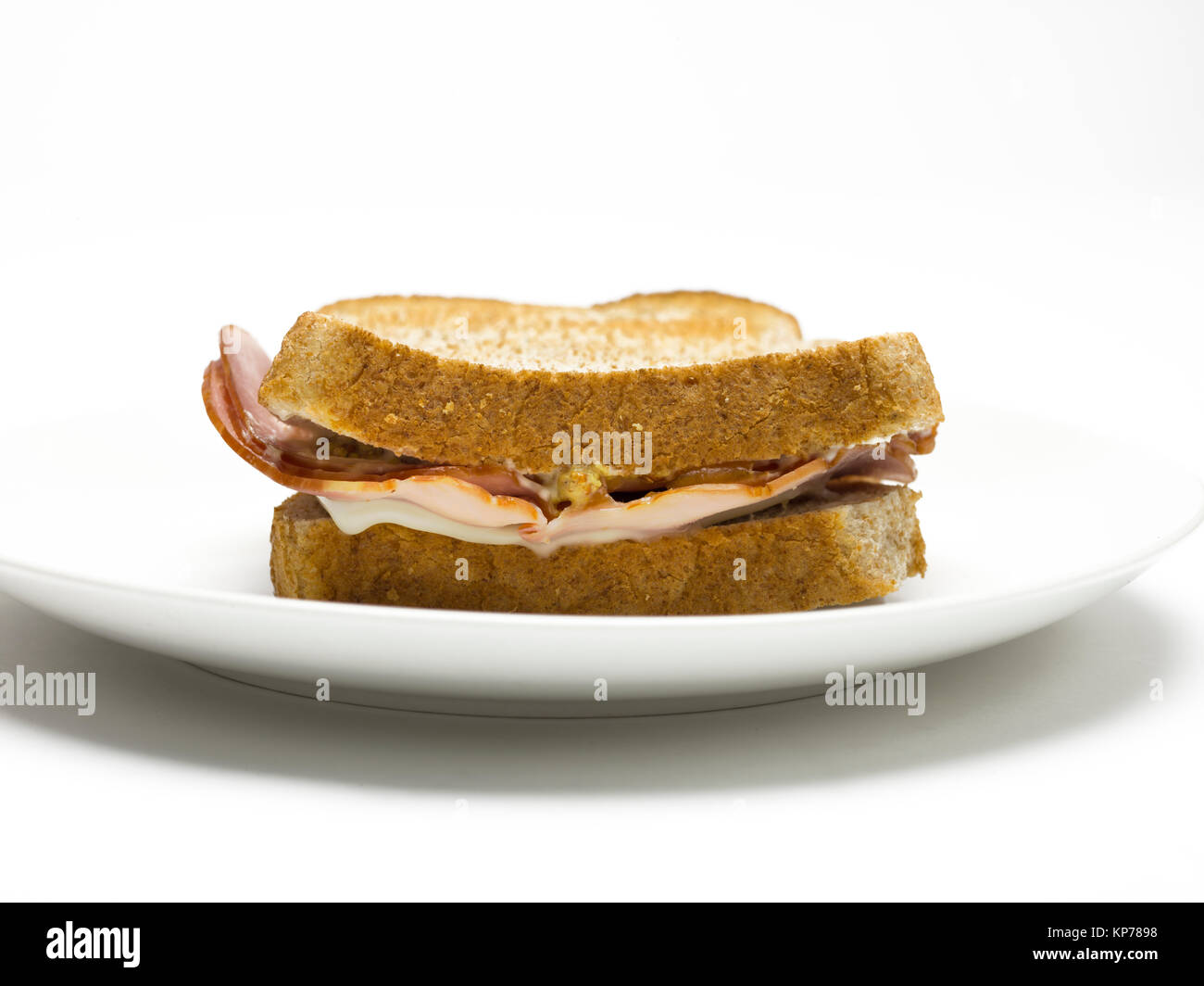 ham sandwich on the plate Stock Photo - Alamy
