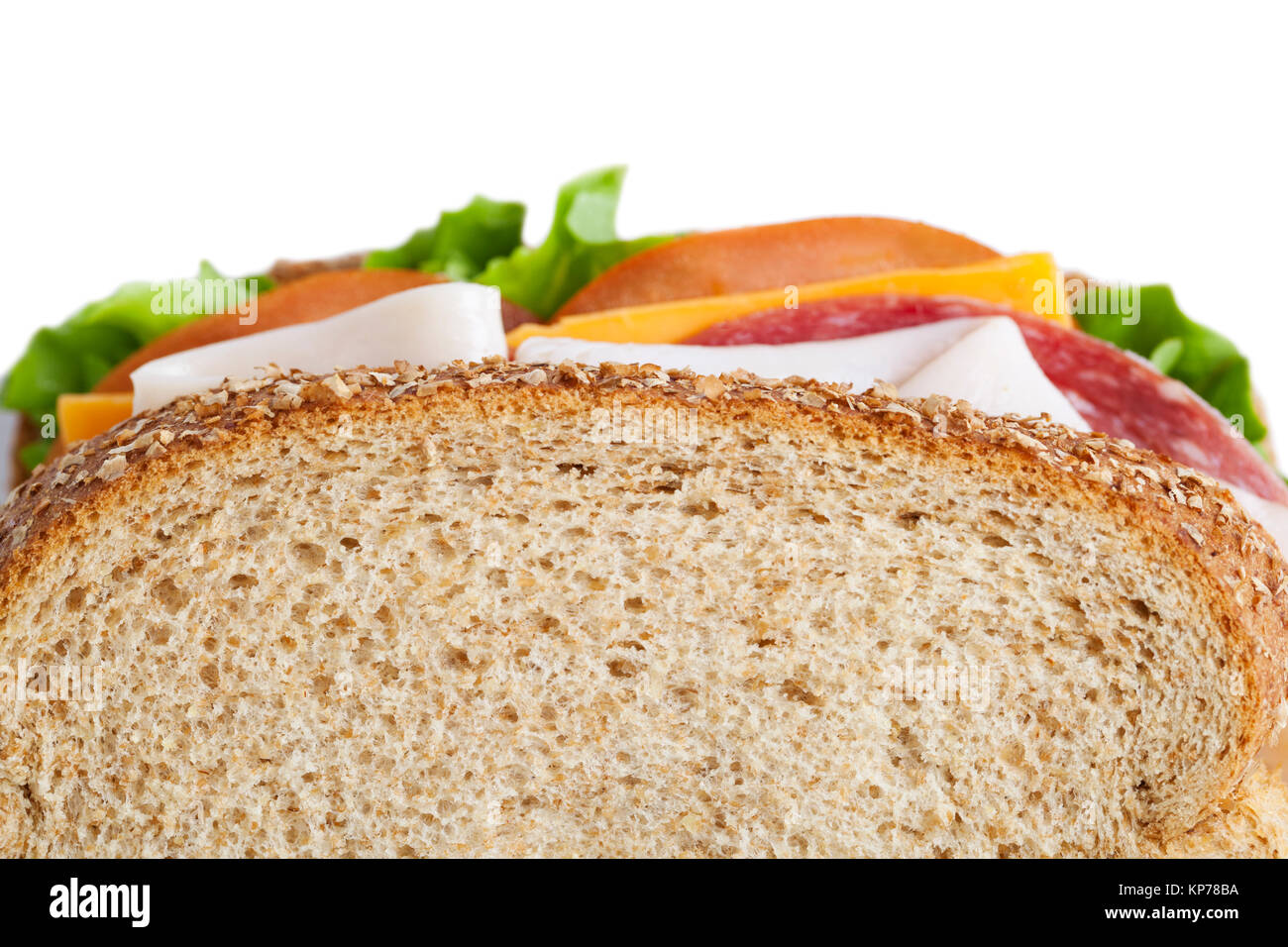 cropped image of ham sandwich Stock Photo - Alamy