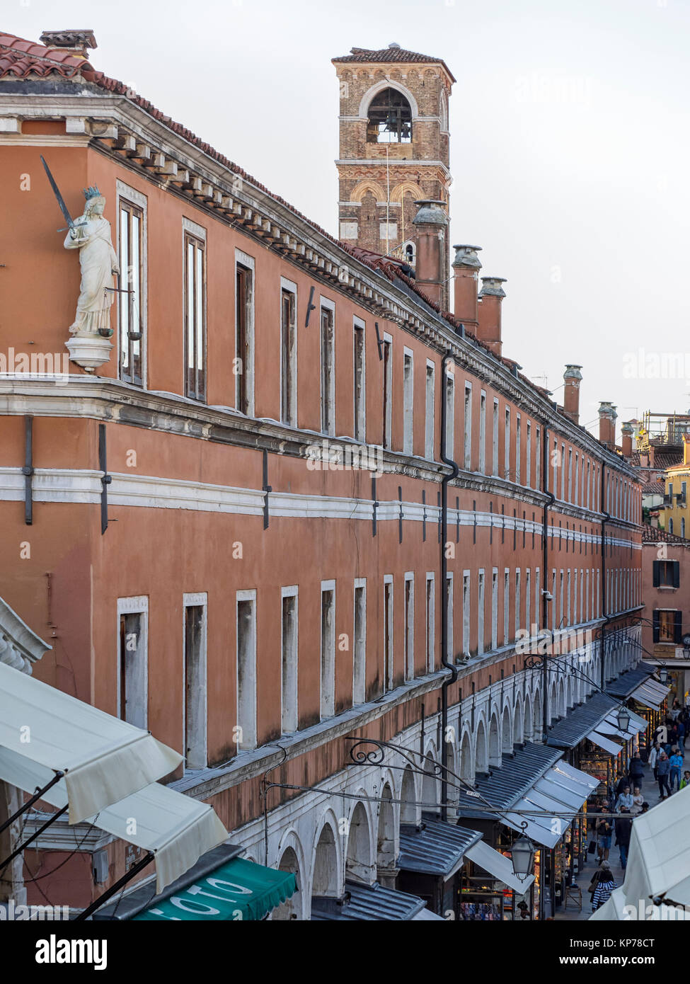 VENICE, ITALY - SEPTEMBER 12, 2017: View of the shops on the approach ...