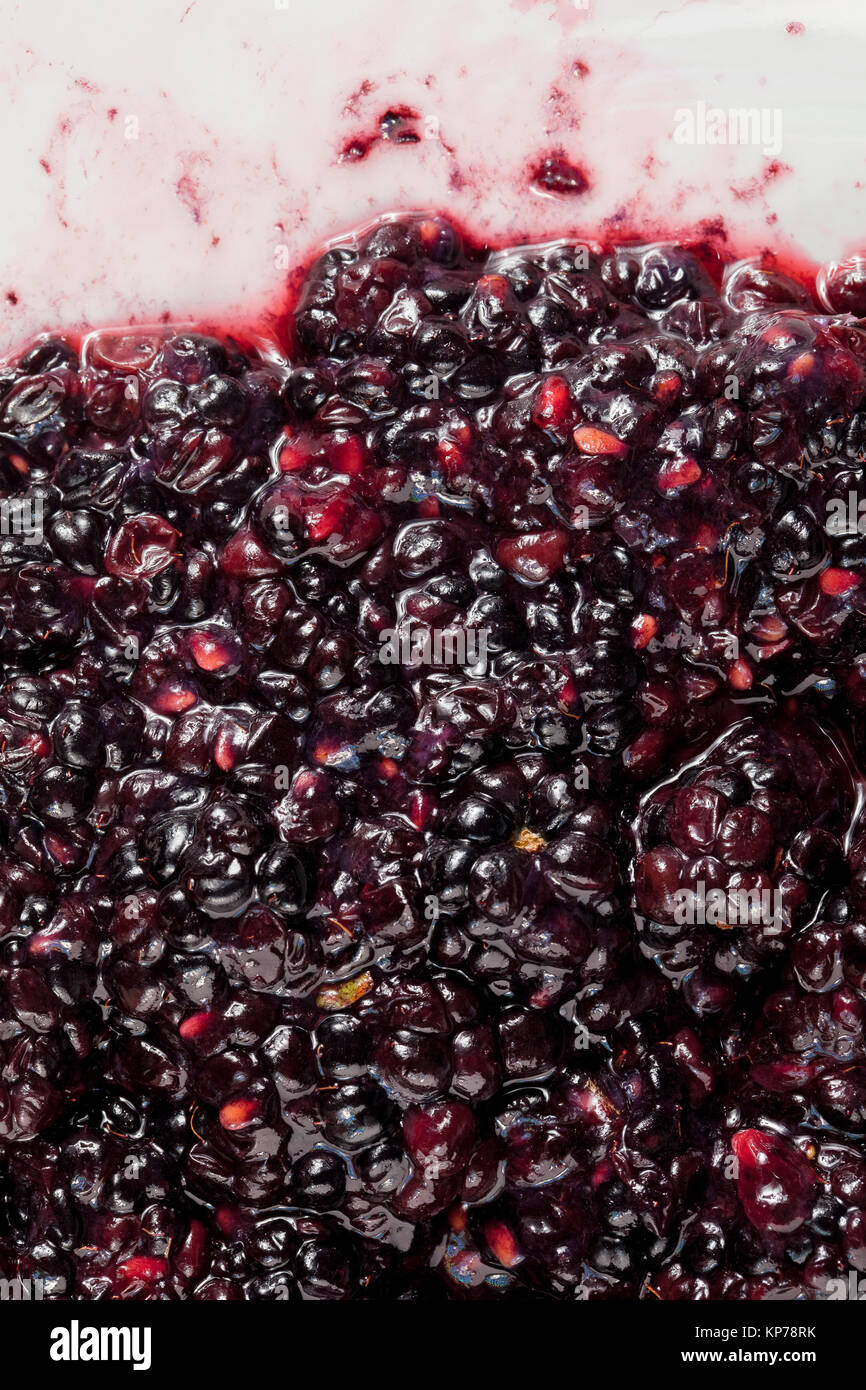 smashed blackberry fruits Stock Photo - Alamy