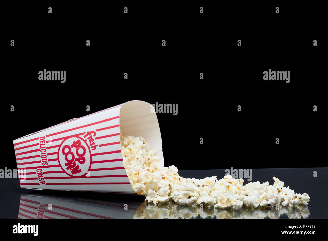 spilled box of popcorn Stock Photo - Alamy