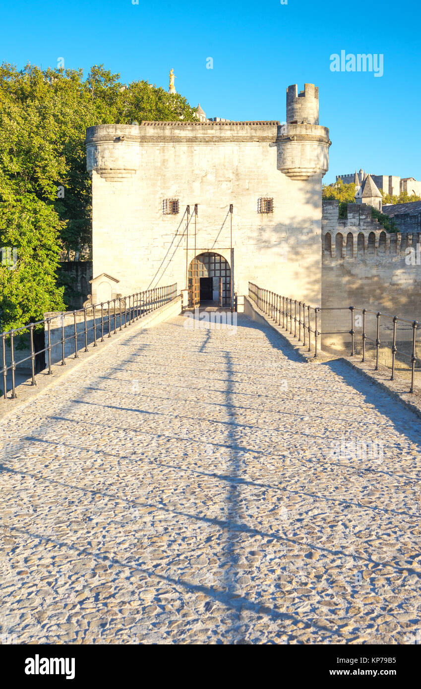 France, Avignon, the St Benezet bridge, also known as the Bridge of ...