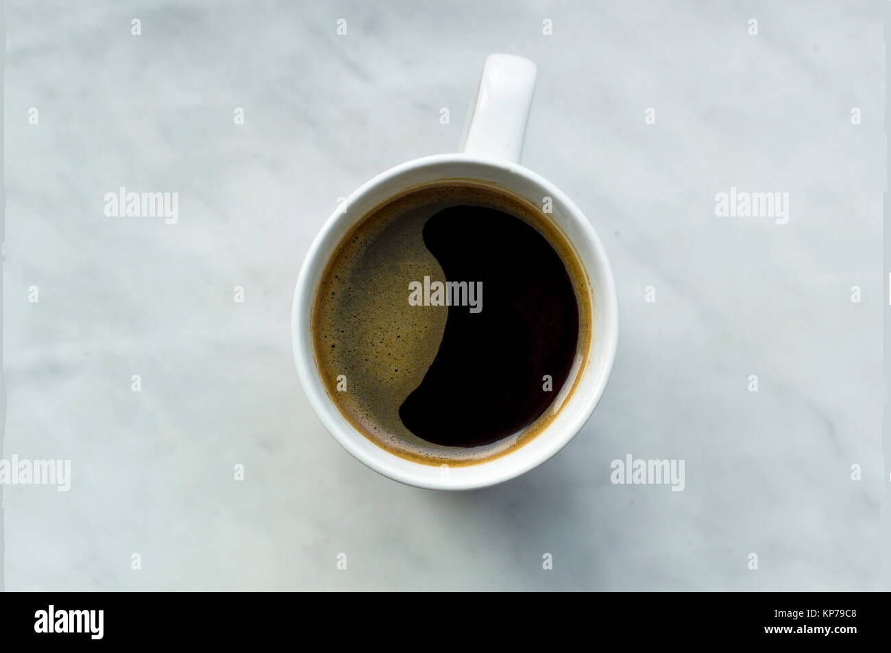 Cup of coffee top view Stock Photo - Alamy
