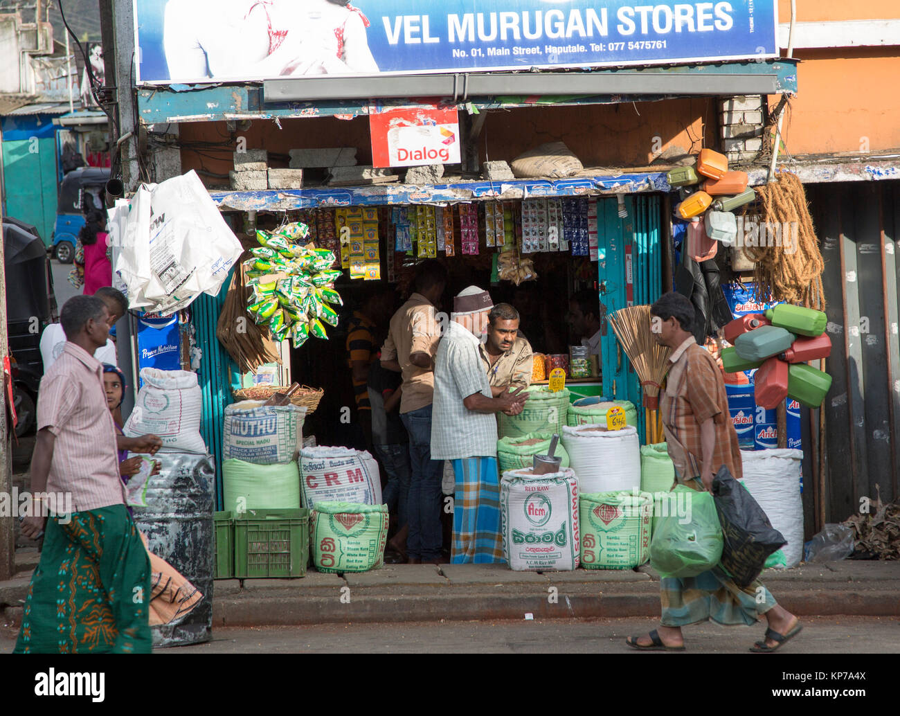 Shops in town of Haputale, Badulla District, Uva Province, Sri Lanka ...