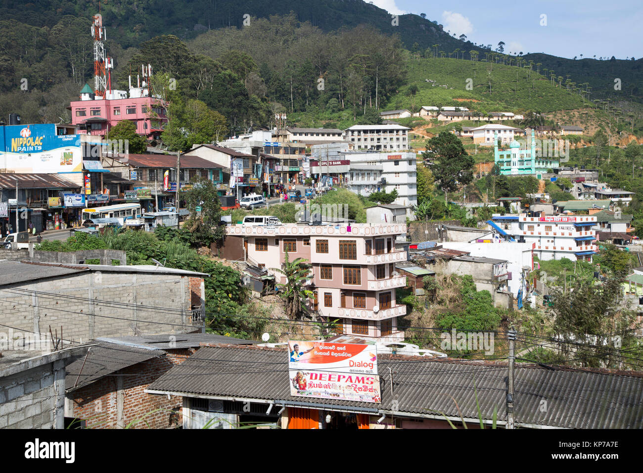 Town of Haputale, Badulla District, Uva Province, Sri Lanka, Asia Stock ...