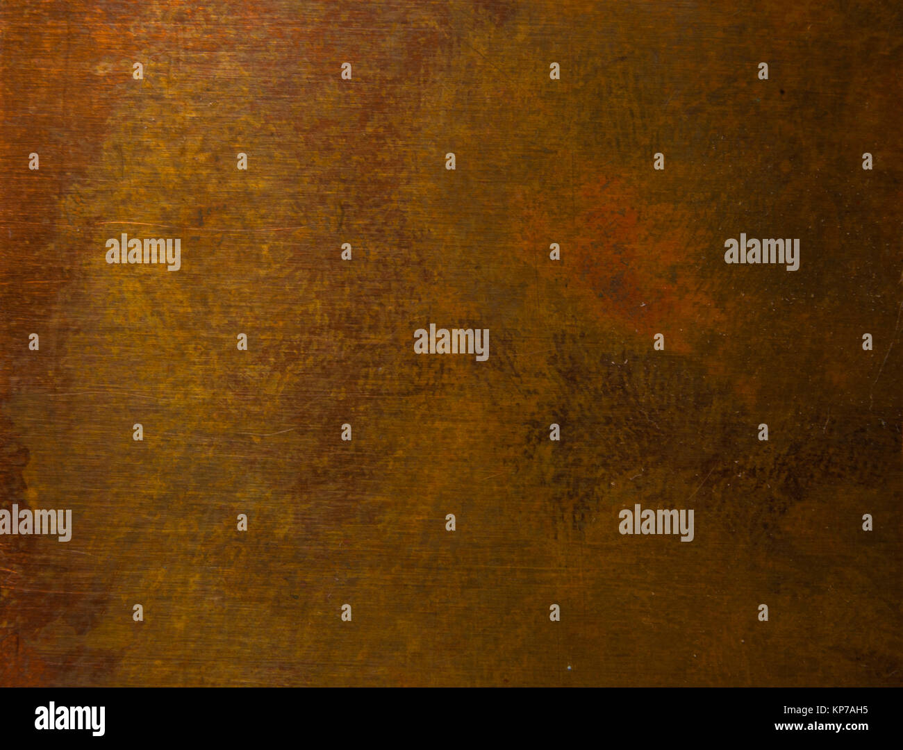 Aged copper plate texture, old worn metal background, close up Stock ...