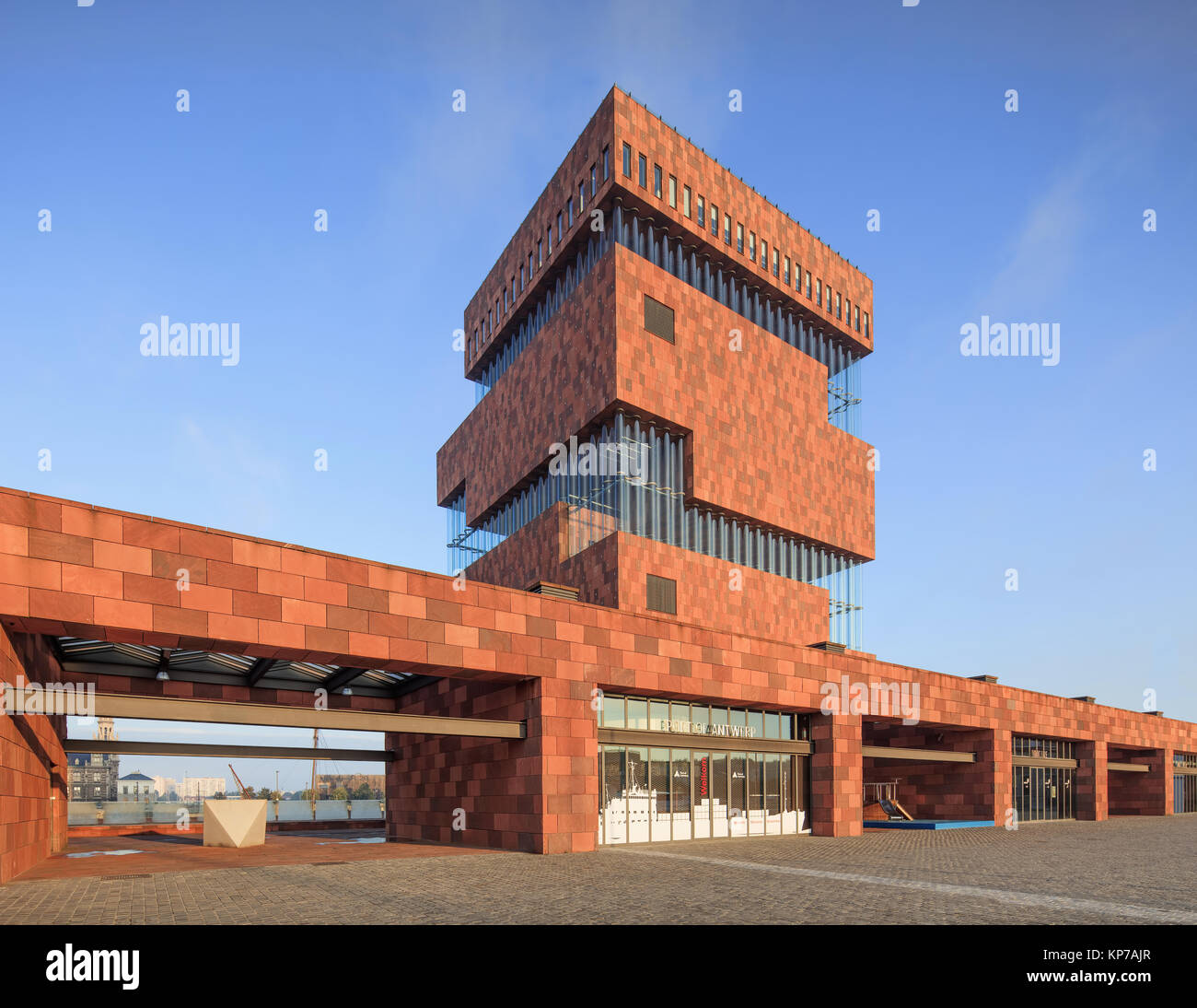 ANTWERP-AUGUST 13, 2017. MAS Museum Antwerp. It has opens its doors in ...