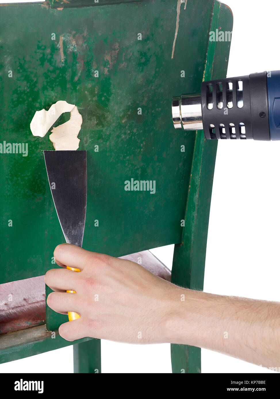 human hand with chisel and blowtorch Stock Photo - Alamy