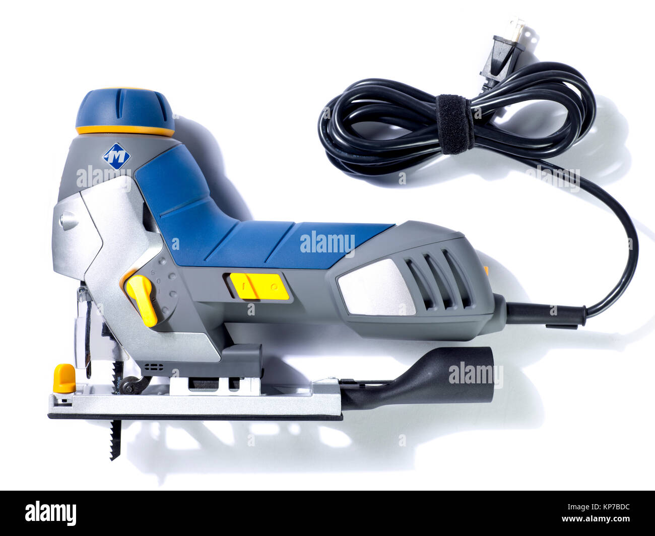 modern electric saw on white Stock Photo - Alamy