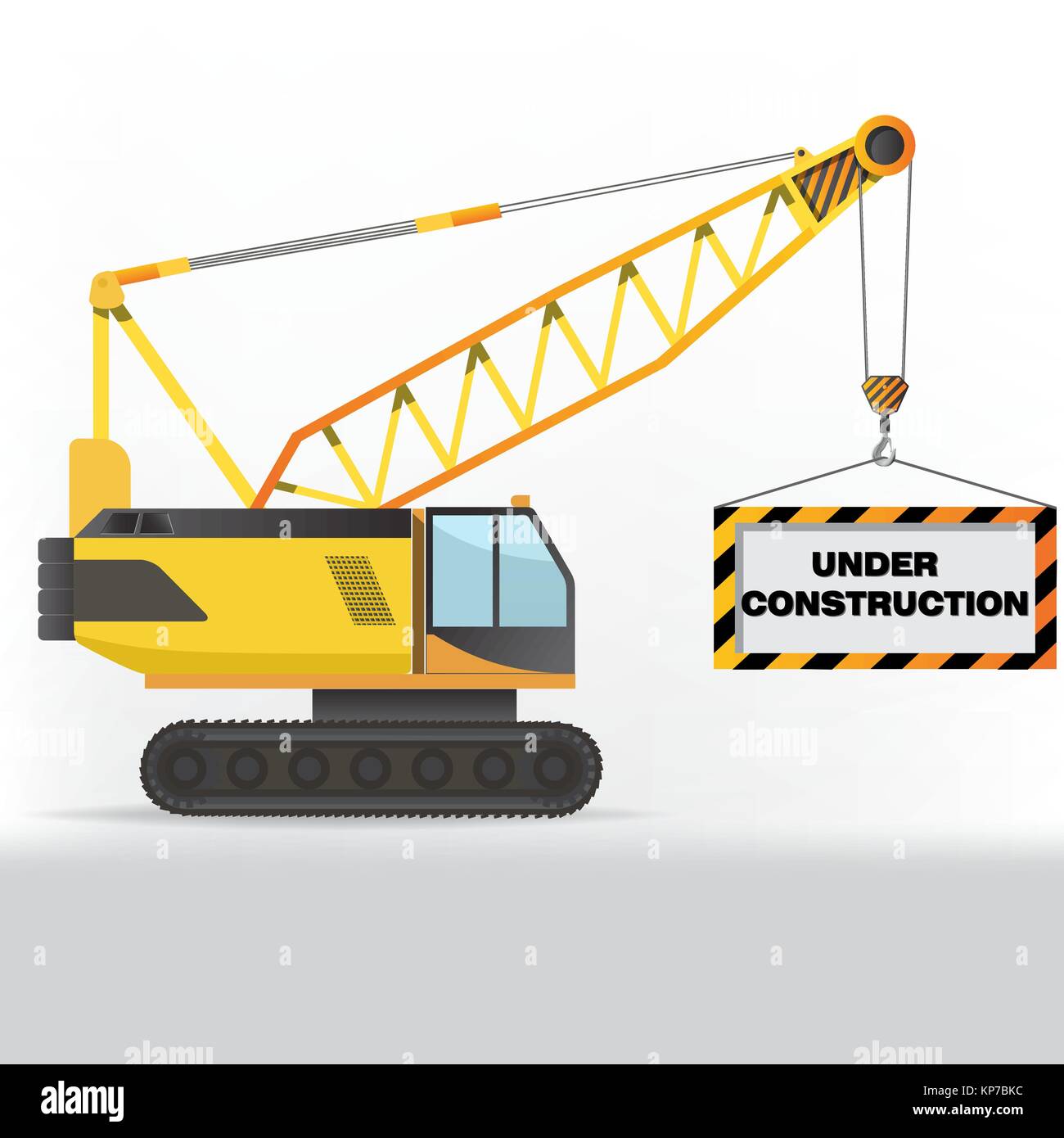 Construction site lifting crane reconstruction Stock Vector Images - Alamy