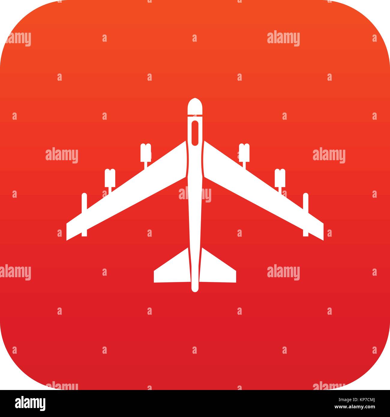 Armed fighter jet icon digital red Stock Vector Image & Art - Alamy