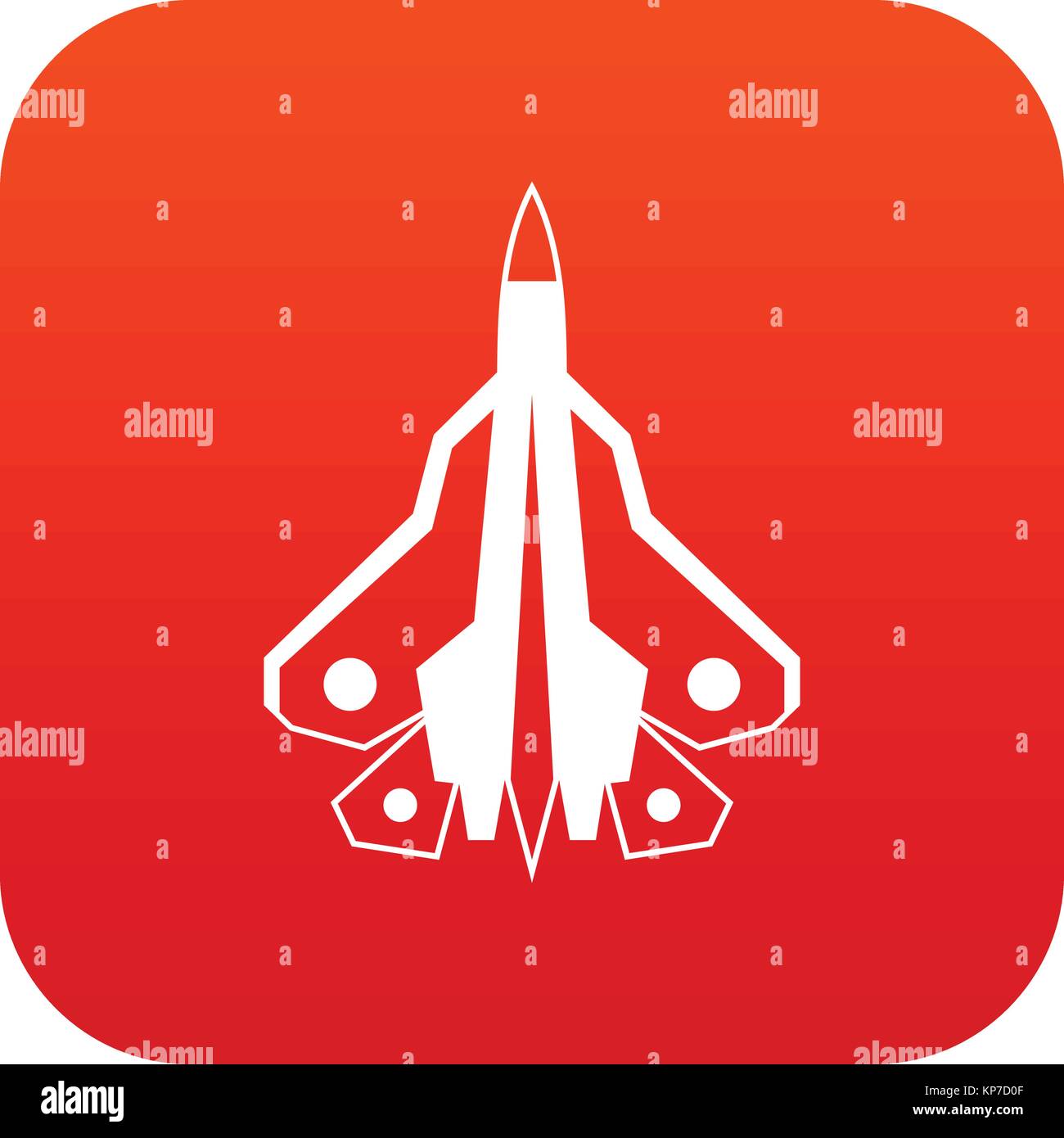Military fighter plane icon digital red Stock Vector Image & Art - Alamy