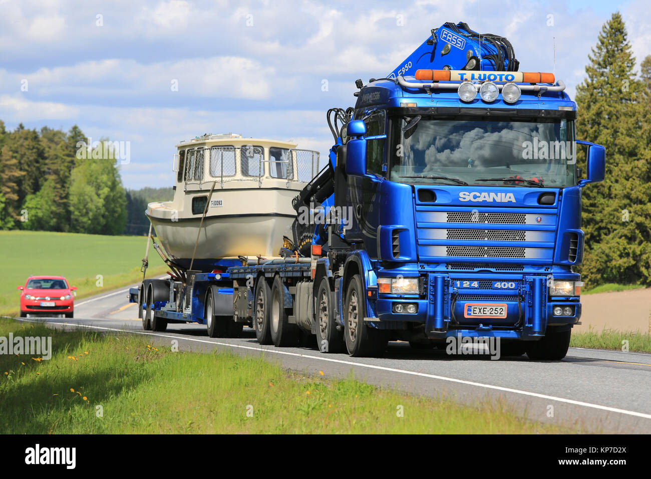 Sailing boat on trailer moving hi-res stock photography and images - Alamy