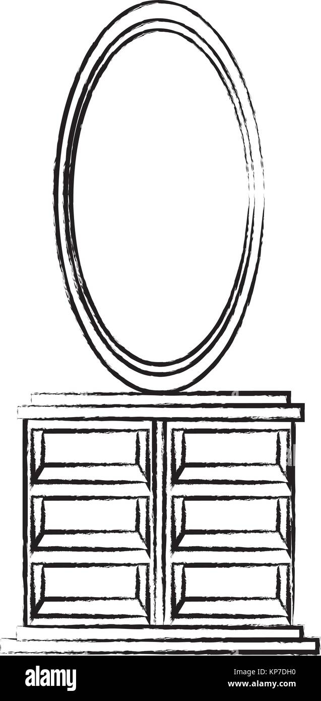 dressing table with mirror icon Stock Vector Image & Art - Alamy