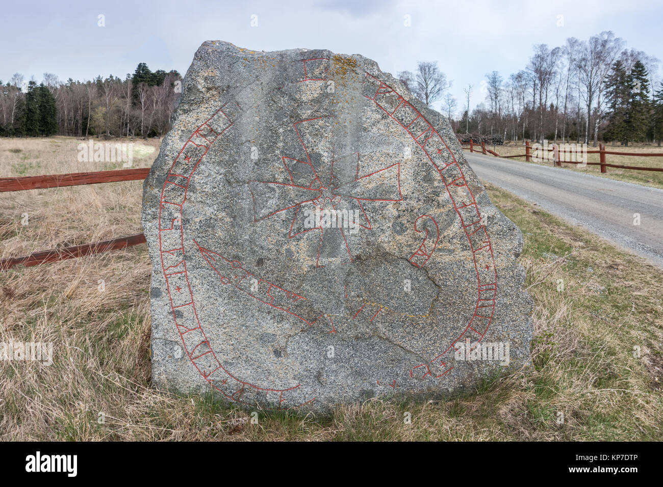 Runestone from the medieval age Stock Photo - Alamy
