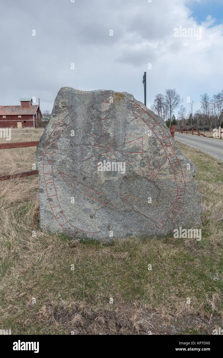 Runestone from the medieval age Stock Photo - Alamy