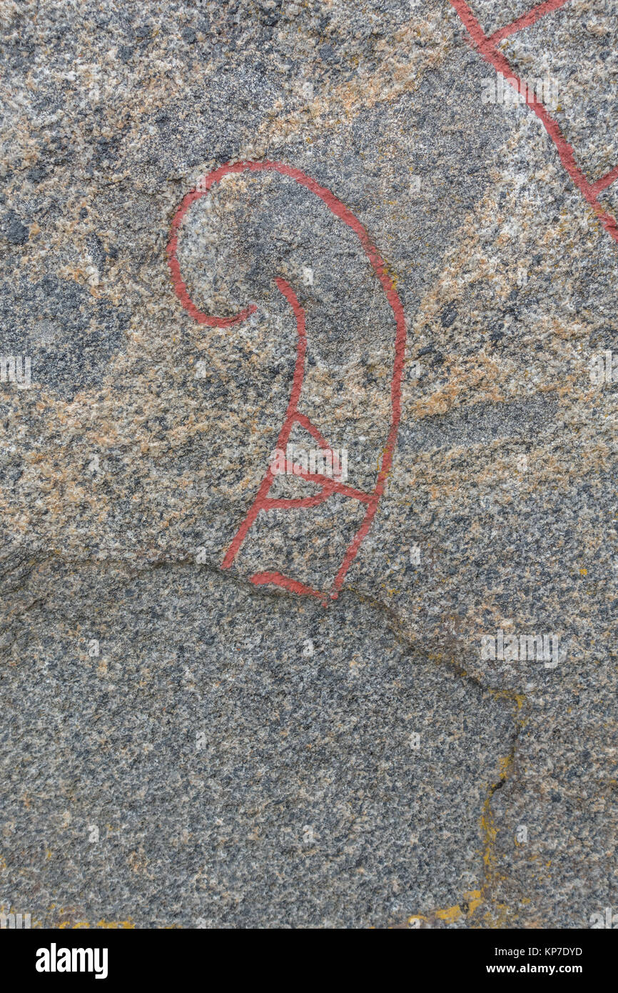 Runestone from the medieval age Stock Photo - Alamy