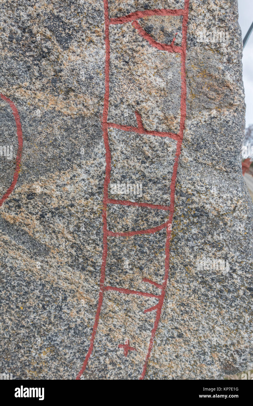 Runestone from the medieval age Stock Photo - Alamy