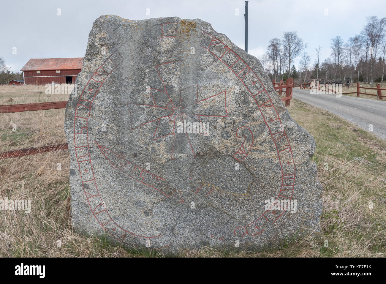 Runestone from the medieval age Stock Photo - Alamy