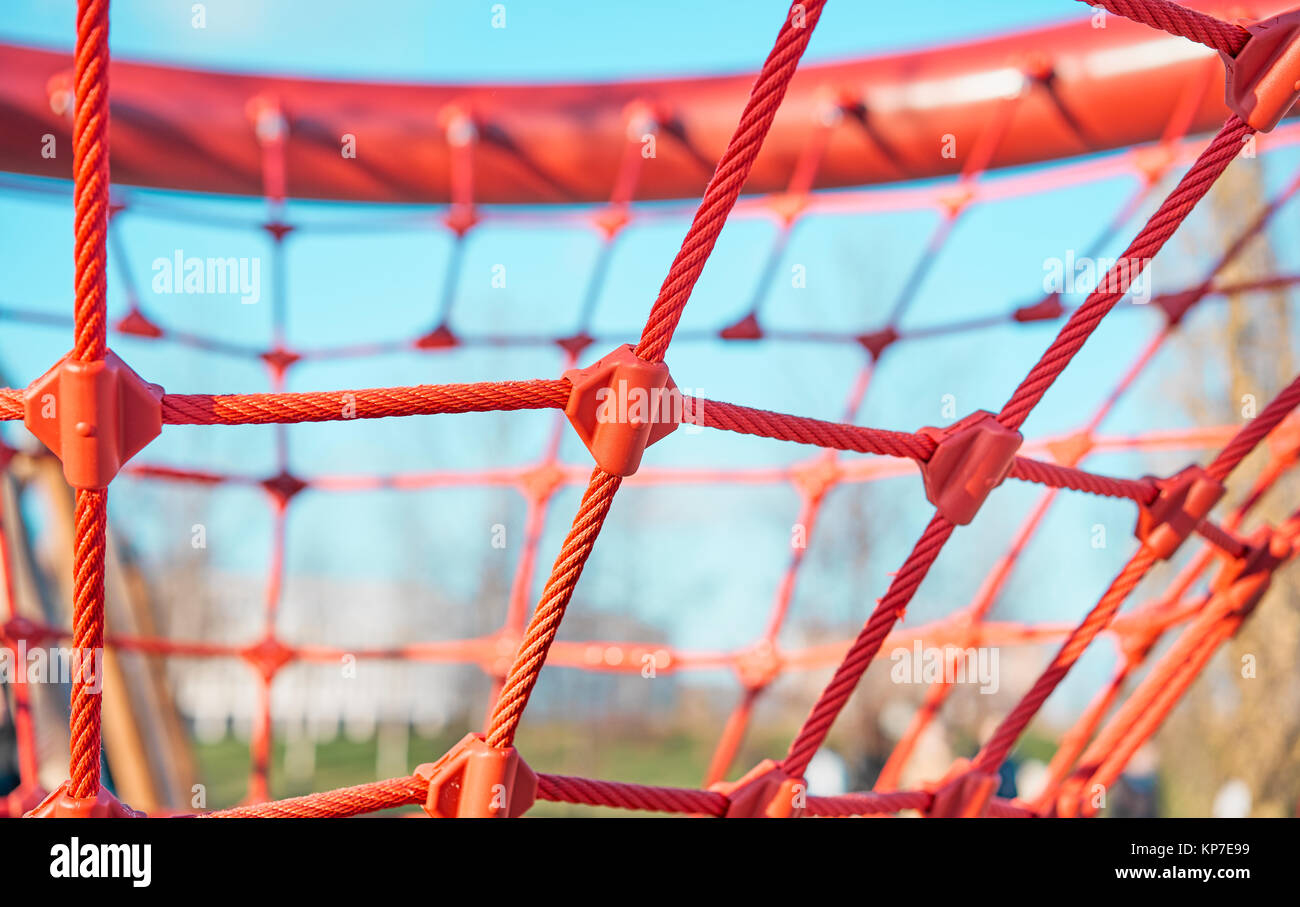 outdoor Playground with ropes Stock Photo - Alamy