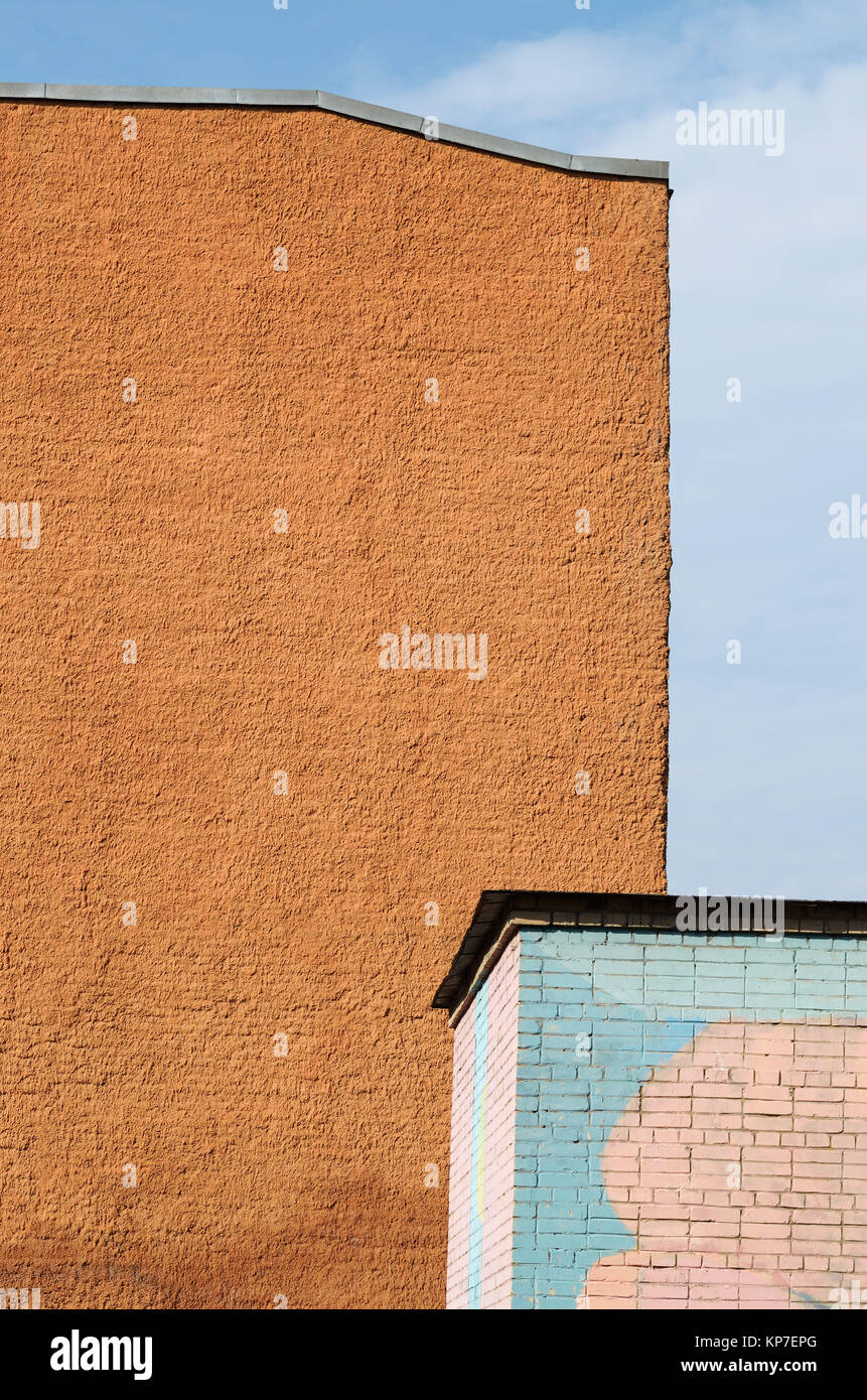 The walls of the city buildings.Texture of brick and plaster Stock ...