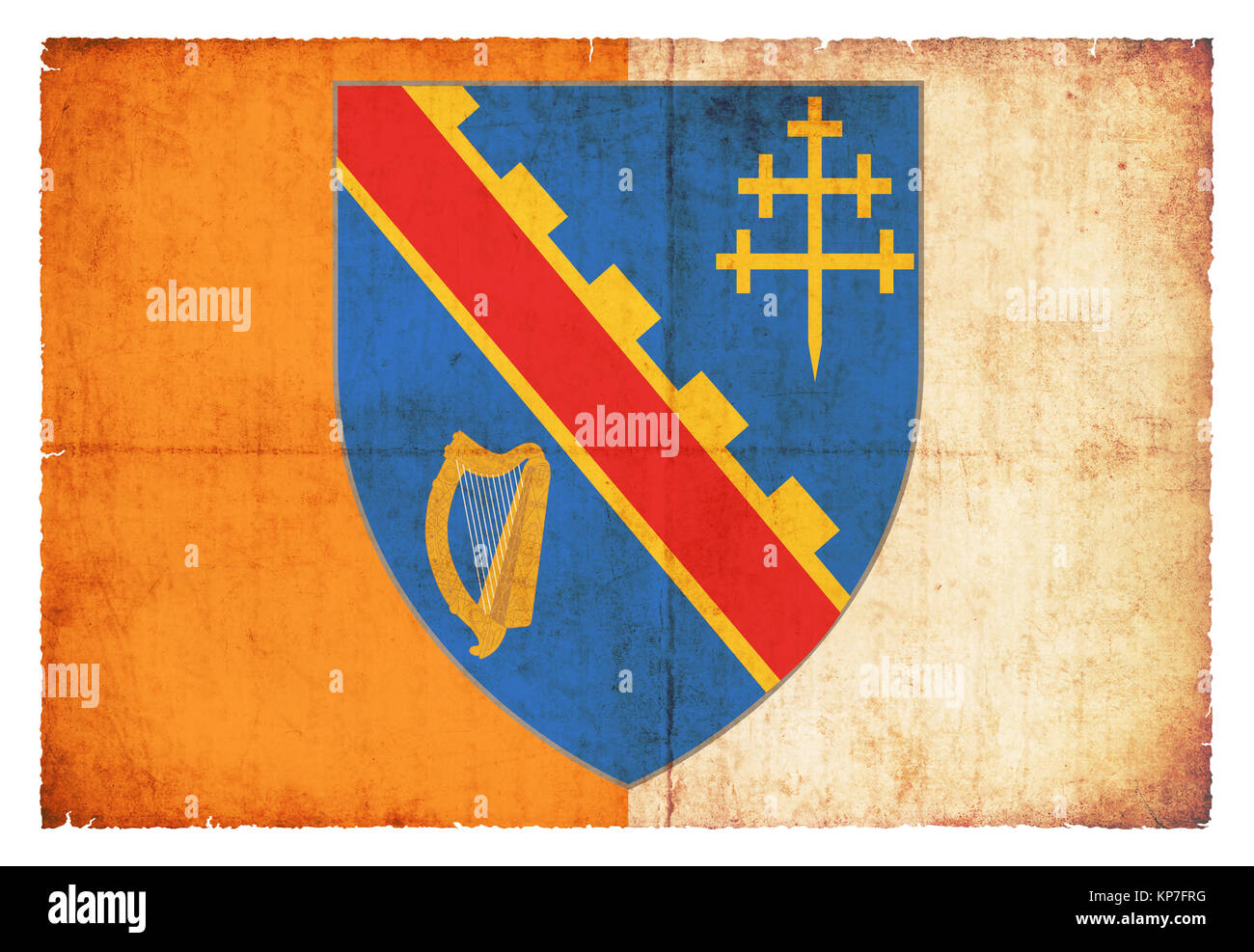 Flagge von Armagh (Grafschaft in Irland) im Grunge-Design Stock Photo ...